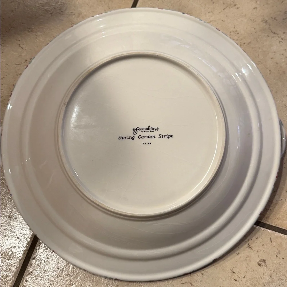 Baum Bros | Dining | Baum Bros Formalities Vintage Spring Garden Stripe ...